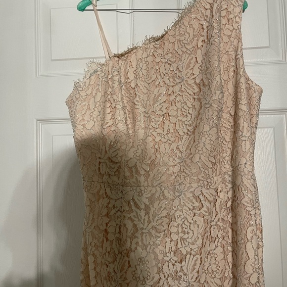 Dresses | Rose Color Dress With Silver Thru It | Poshmark